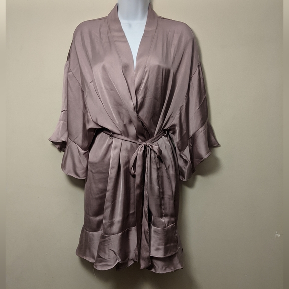 Serra | Intimates & Sleepwear | Serra Mauve Purple Satin Kimono Silky ...